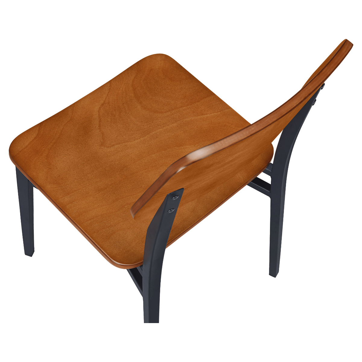 Luca Metal Chair with Wood Back